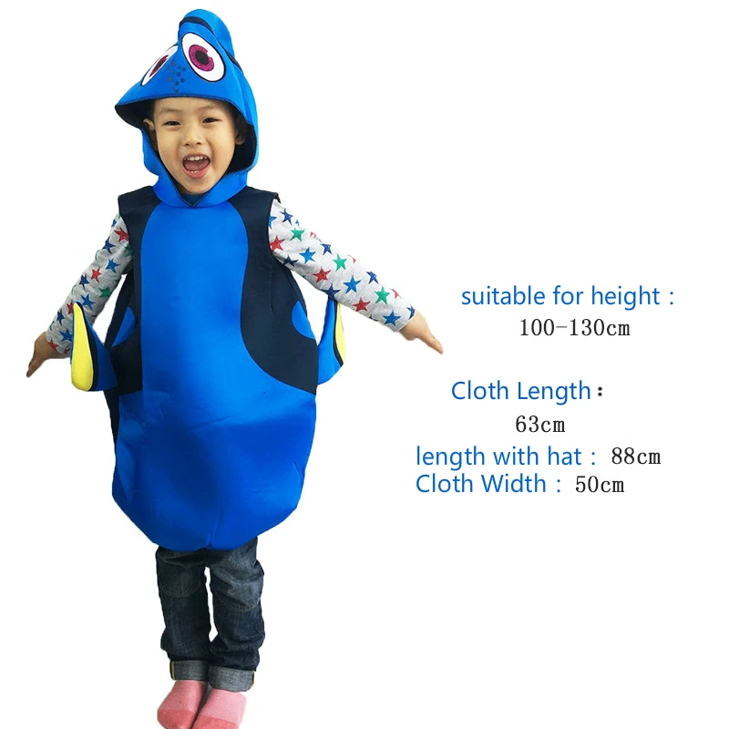 Deluxe Nemo Cosplay Costume Dress Up Fish Clownfish From Pixar Animated ...