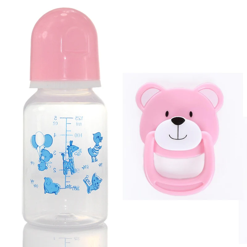 Pink/blue bear magnetic pacifier bottle for boy girl reborn babies gift ...