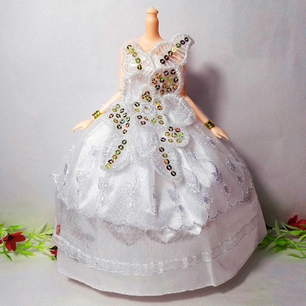 Princess Doll Wedding Dress Clothes Noble Party Gown For Barbie Doll ...