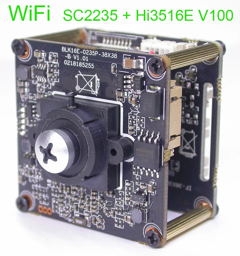 WiFi 3,7 мм объектив H.265/H.264 1/2. " SmartSens CMOS SC2235 датчик+ Hi3516E V100 CCTV IP ...