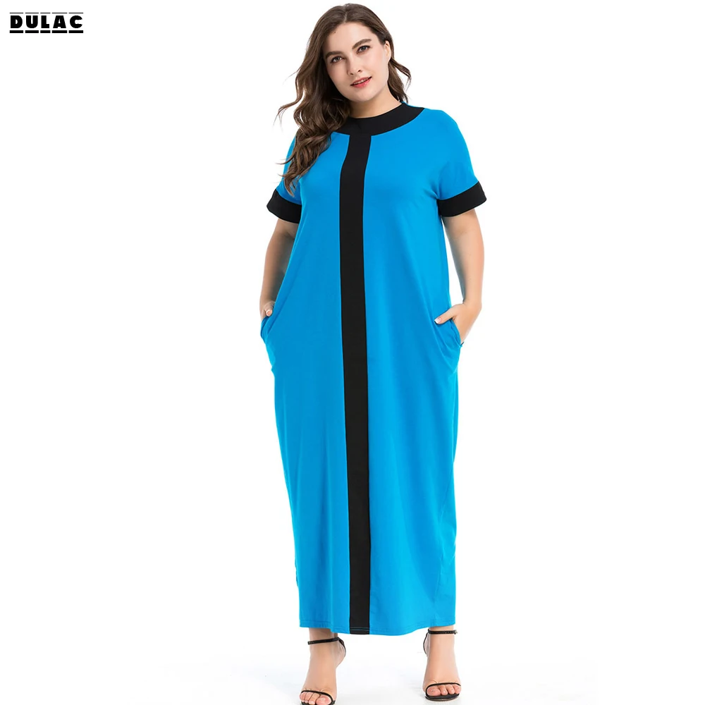 USA-Plus-Size-Europe-Middle-East-Muslim-Women-Fashion-O-Neck-Short ...
