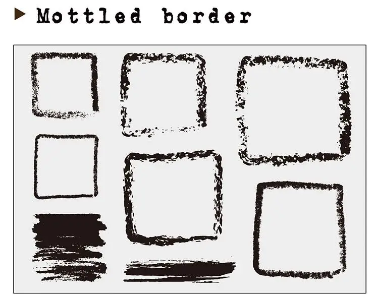 Mottled border Rubber Stamp/Seal for DIY scrapbooking/photo album ...