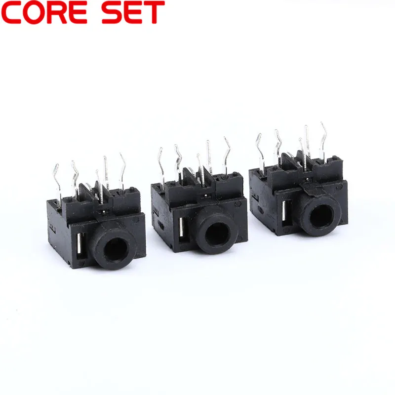 10pcs/lot 3.5mm Female Audio Connector 5 Pin Smt Smd Stereo Headphone ...