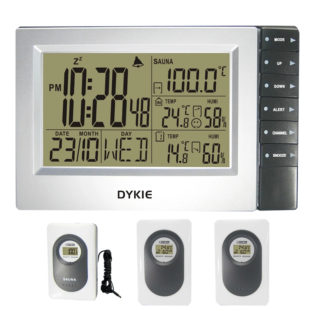 DYKIE Digital Weather Station Wireless with Indoor Outdoor Hygrometer ...