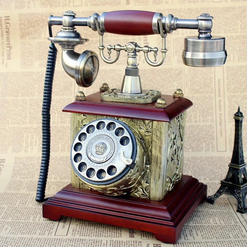 Telefone de disco rotativo telefone antigo estilo Europeu retro moda ...