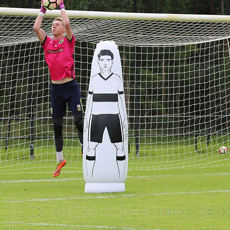Free Shipping 5 PCS 0.6mm PVC Inflatable Football Keeper Dummy voet ...