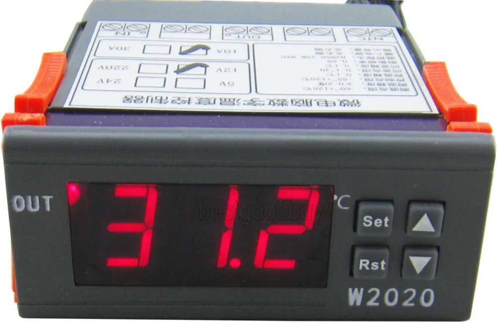 AC 220V Digital Temperature Controller High Accuracy Centigrade Thermostat Temperature Control ...