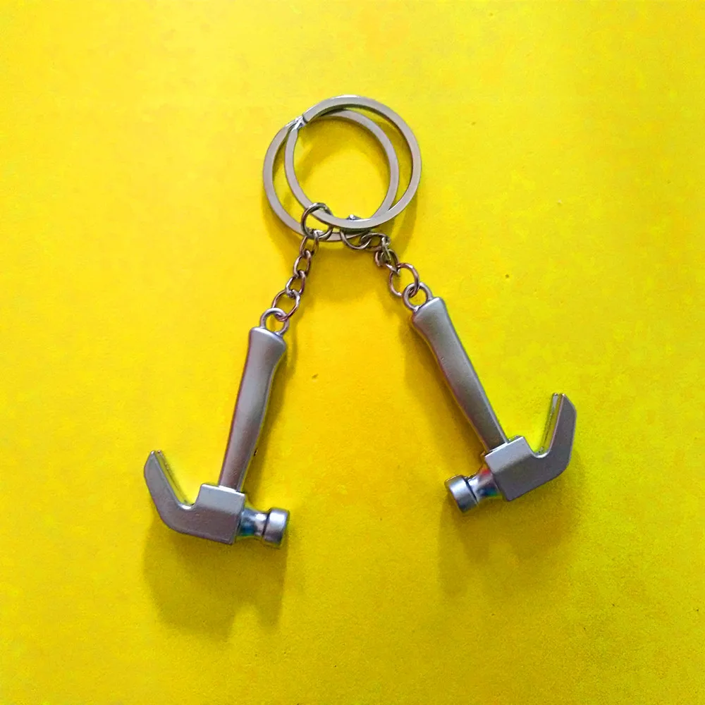 1 Pcs 3D Mini tool keychains hammer keychain metal keychain zinc alloy ...