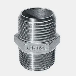 1" DN25 Stainless Steel 304 Male Threaded Hexagon Nipple, BSP External ...