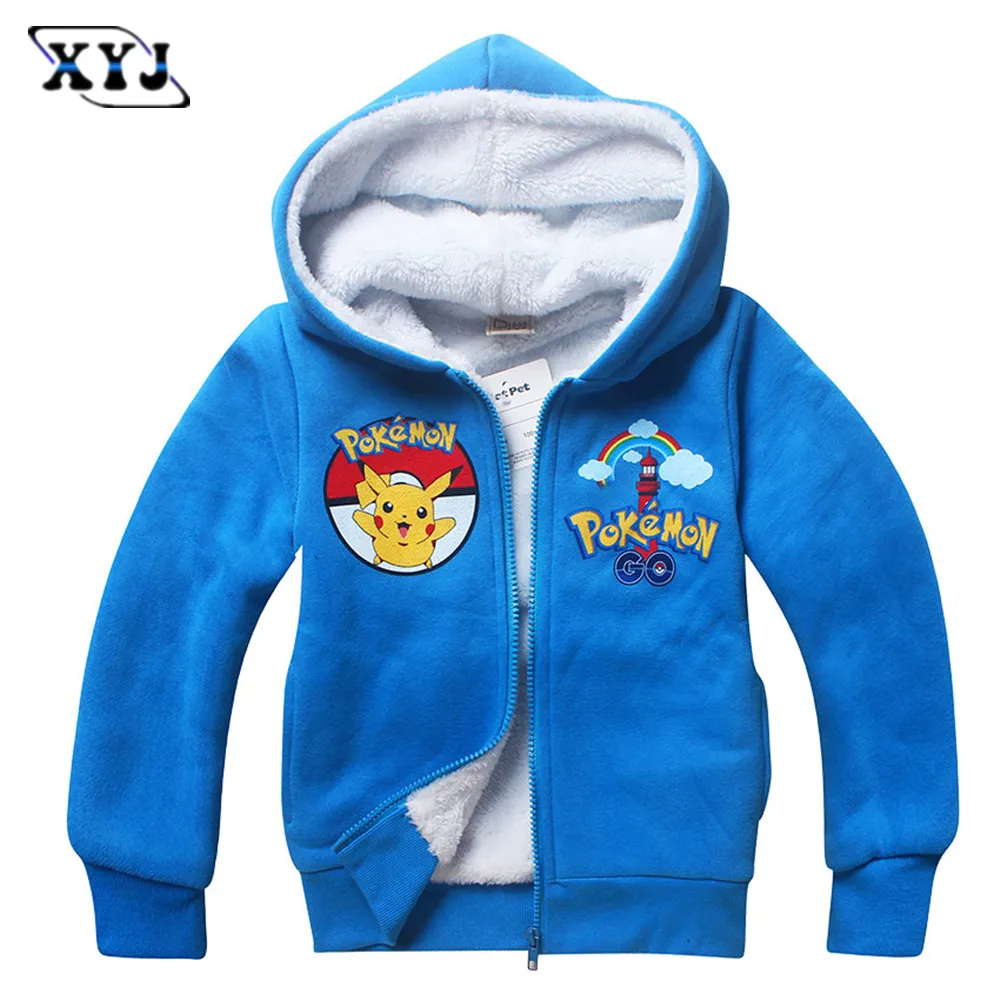 2017 New Winter Jacket Kids Pokemon Go Boys Outwear Warm Coat Kids ...