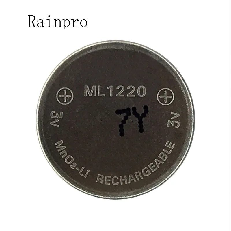 Rainpro 2PCS/LOT 3v Li ion battery ml1220 1220 rechargeable Battery 3V ...