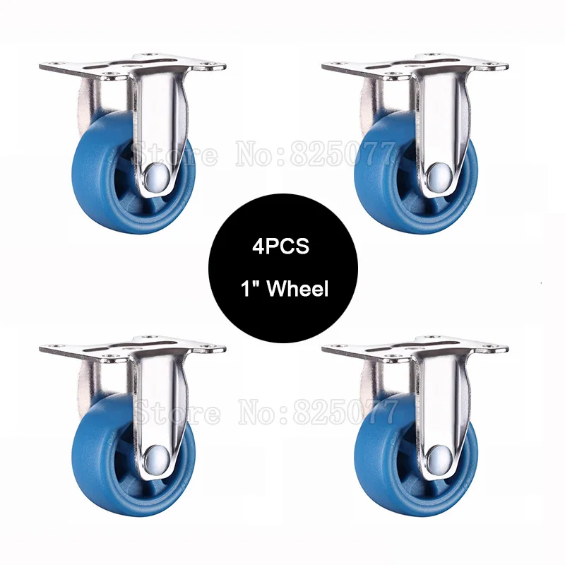 4PCS-Mute-directional-wheel-size-1inch-25mm-mini-lightweight-casters ...