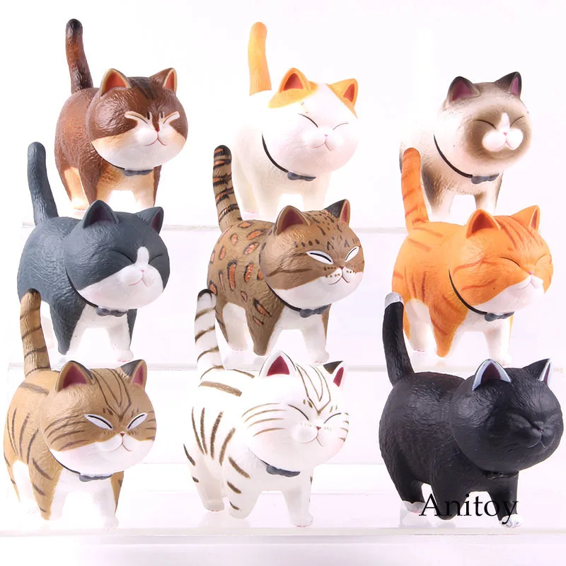 Anime Cartoon Cat Bells Action Figure Vol.2 Kawaii Cute Neko Cats PVC ...