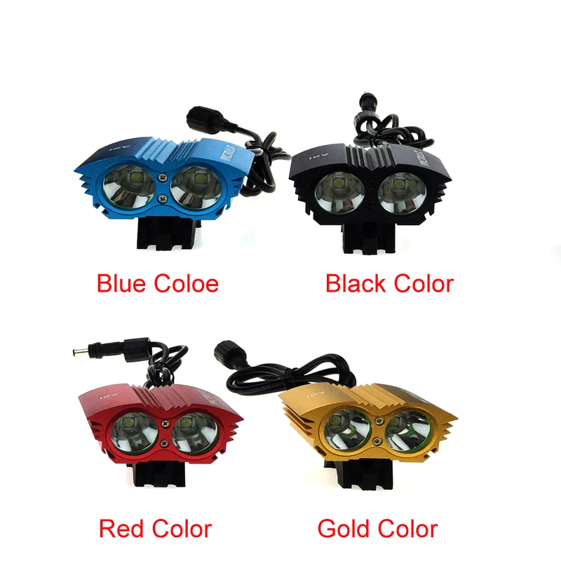 5000 Lumens 2x C XM L T6 LED Cycling Bike Bicycle Light Head front ...
