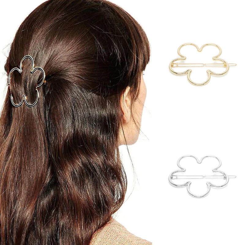 1pc Gold Silver Color Metal Fancy Hair Clip Barrette Novel New Fashion ...