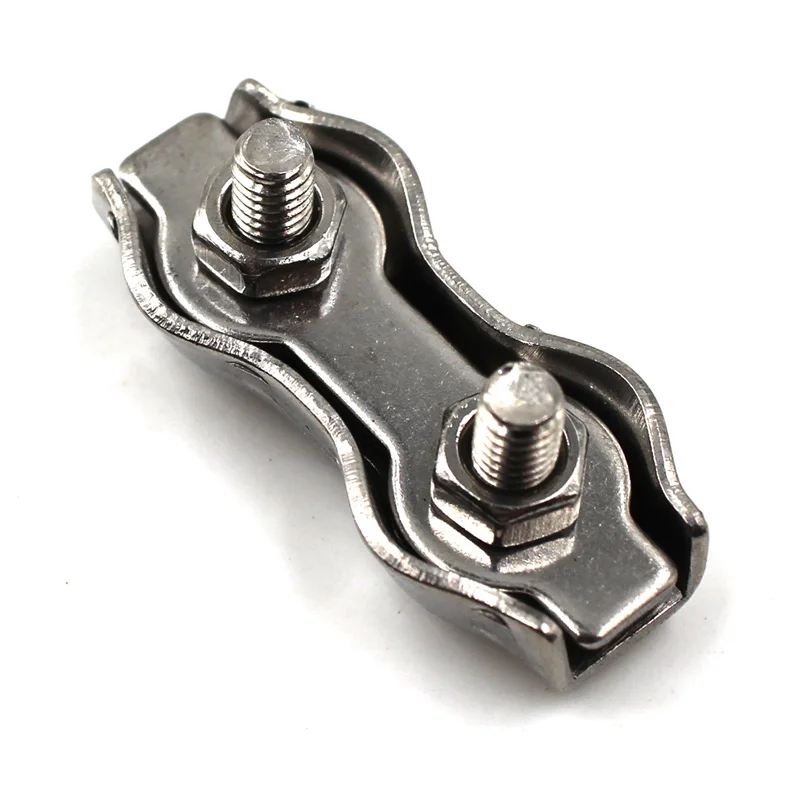 2Pcs M10 Dubbele Klemmen Gesp Draad Touw Clip Kabel Klemmen 304 Rvs ...