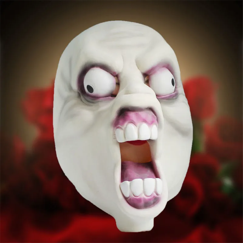 Art The Clown Costume Scary Clown Mask Halloween Latex Bald Head Evl ...
