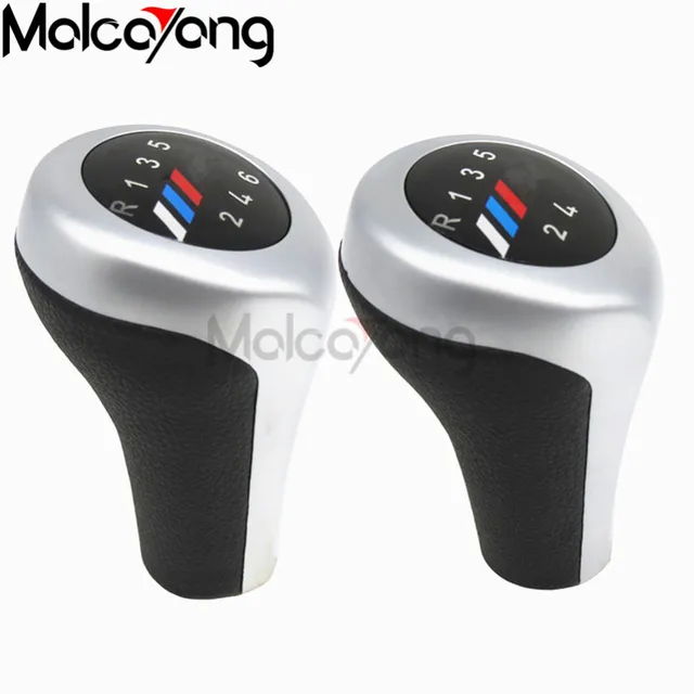 Chrome 5 6 Speed Manual Gear Stick Lever With M Logo For BMW E30 E32 E34 E36 E38 E39 E46 E90 E91 ...