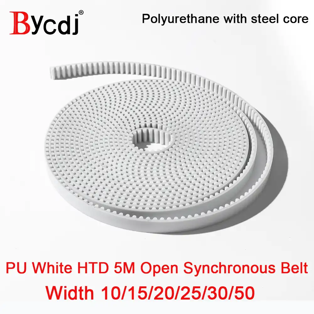 POWGE Arc Tooth HTD 5M Open Synchronous belt Width 9/10/12/15/20/25/30mm Rubber fiberglass ...