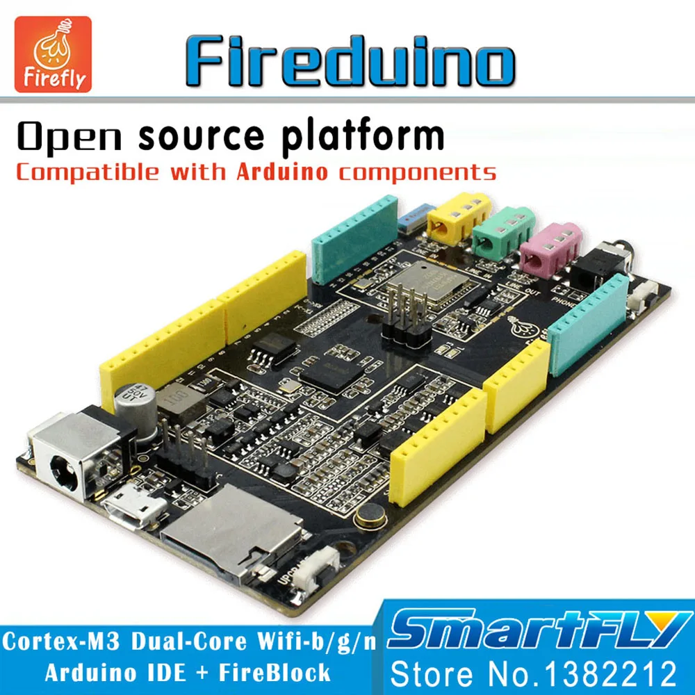 Fireduino PCรวมต้นกำเนิดการศึกษารอยขีดข่วนกราฟิกโปรแกรมIOTคณะกรรมการพัฒนาการpcduinoโมดูลwifi ARM ...