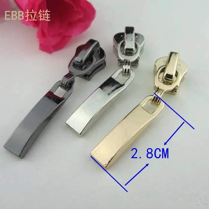 Silver plated bridge # 5 nylon resin metal slide fastener dress shoes ...