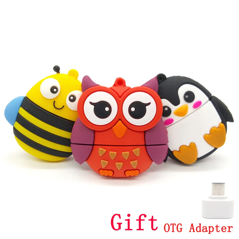 USB 2.0 New Cartoon USB Flash Drives 4GB 8GB 16GB 32GB 64G With OTG ...