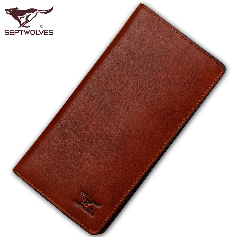 ON SALE! Quality SEPTWOLVES series gift box set male wallet genuine ...