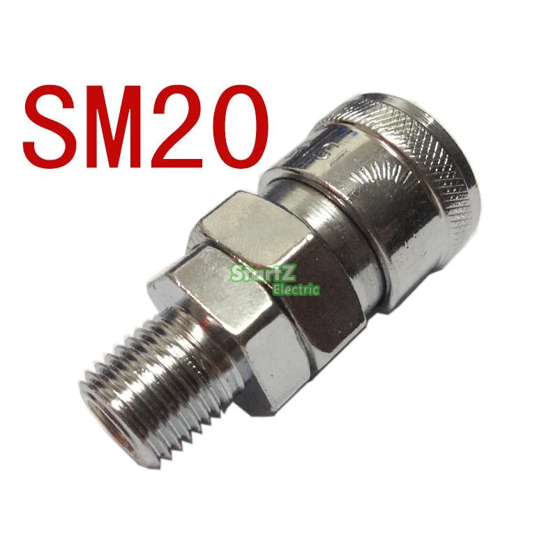 Sm20 1/4 "pt 공압 공기 압축기 호스 퀵 커플러 플러그 소켓 커넥터|connector usb|connector ...