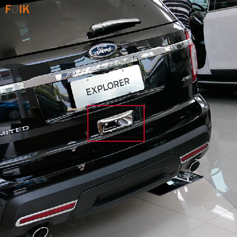 ABS Chrome Rear Trunk Door Handle Bowl Cover Trim Plate Accessories for ...