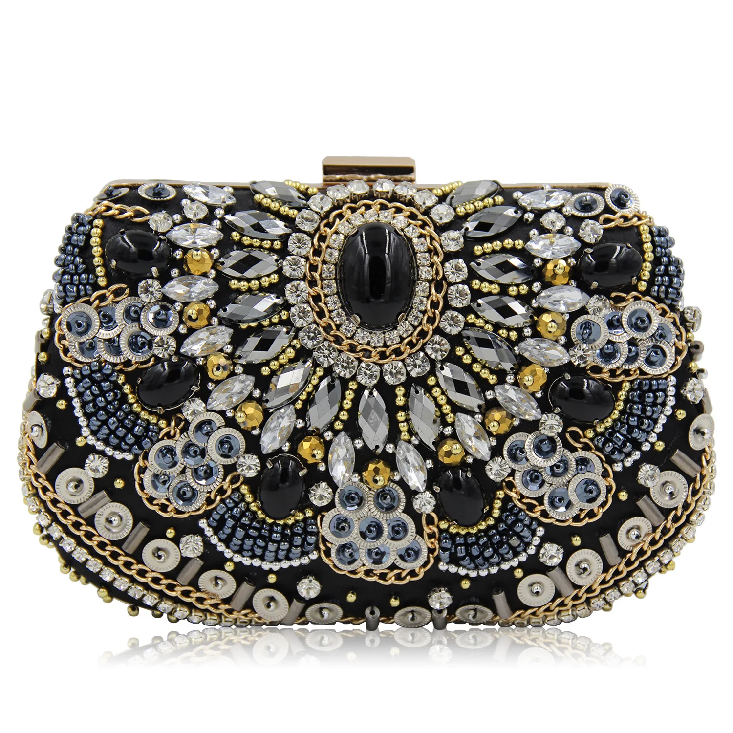 2018 New Vintage Beaded Women Evening Bags Rhinestones Wedding Handbags ...