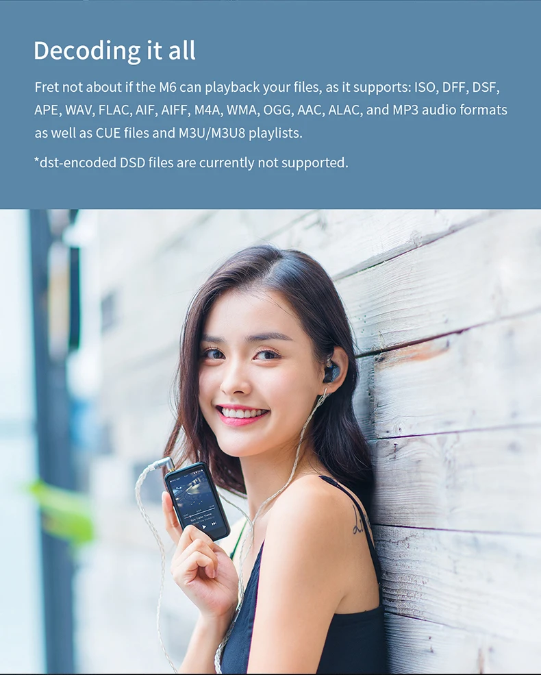 FiiO M6 Hi-Res Bluetooth HiFi Music Portable MP3 Player USB DAC ...