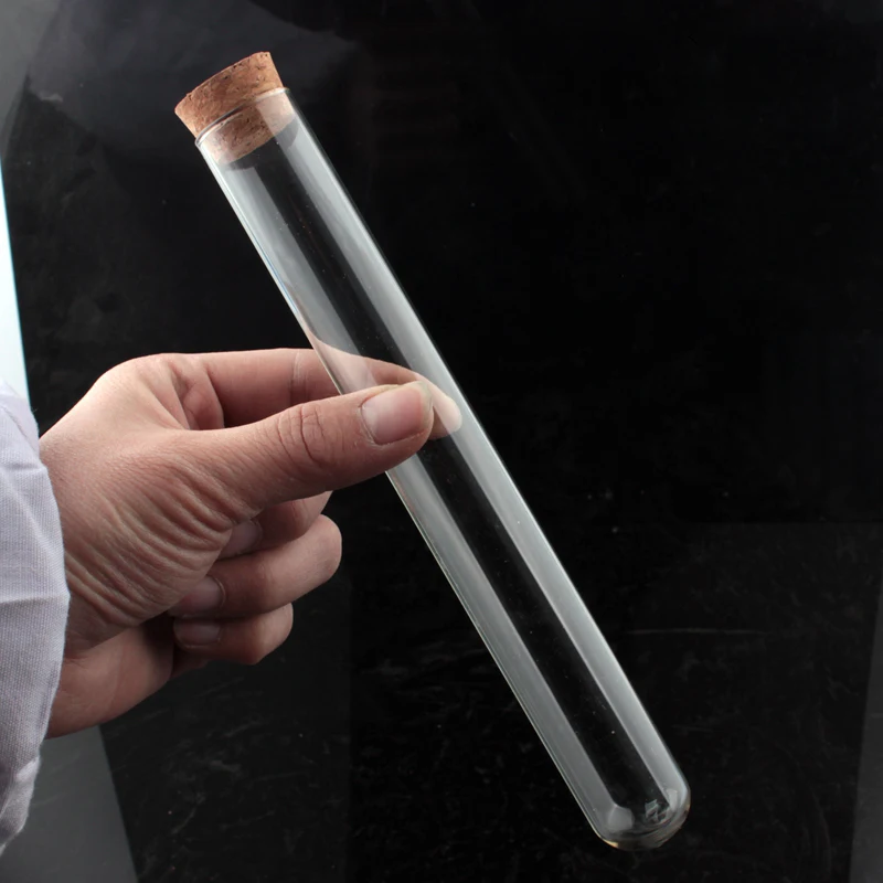 Round Bottom Text Tube with Cork Resistant Glass Tube 20*150 Chemical ...