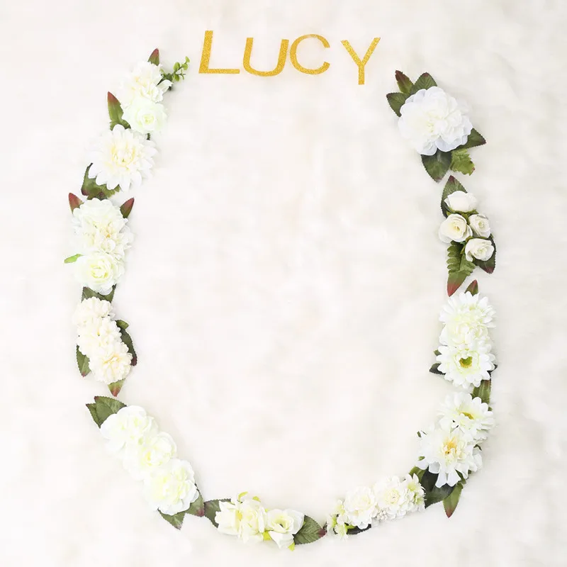Artificial Flowers Photo Booth Props Babyshower Decoration for A Girl ...