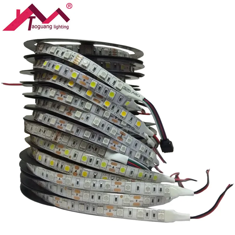 5m/lot LED Strip 5050 DC12V 60LEDs/m Flexible LED Light RGB 5050 LED ...