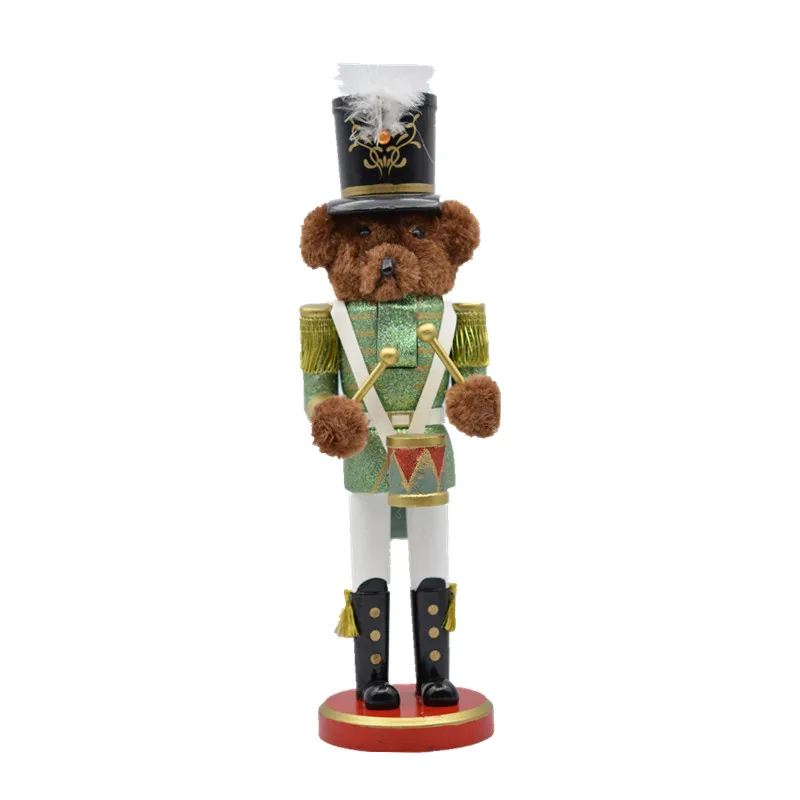 36cm orignal wood hand made Pet Teddy nutcracker Europe Home deocration ...