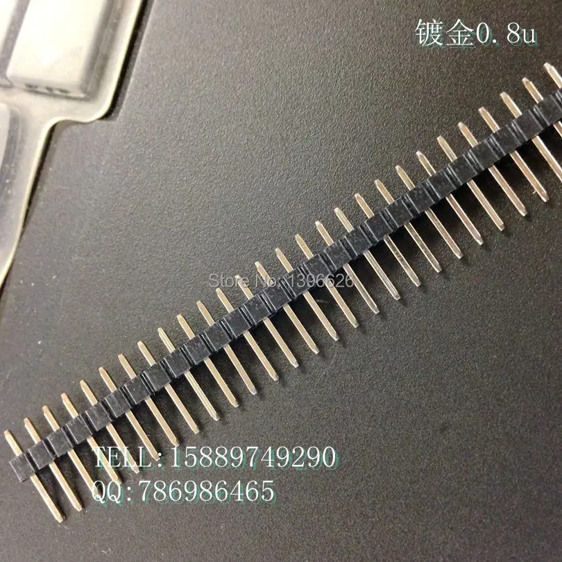 10pcs/lot 40 Pin 2.54 mm Single Row Pin Male Header 40Pin Header ...