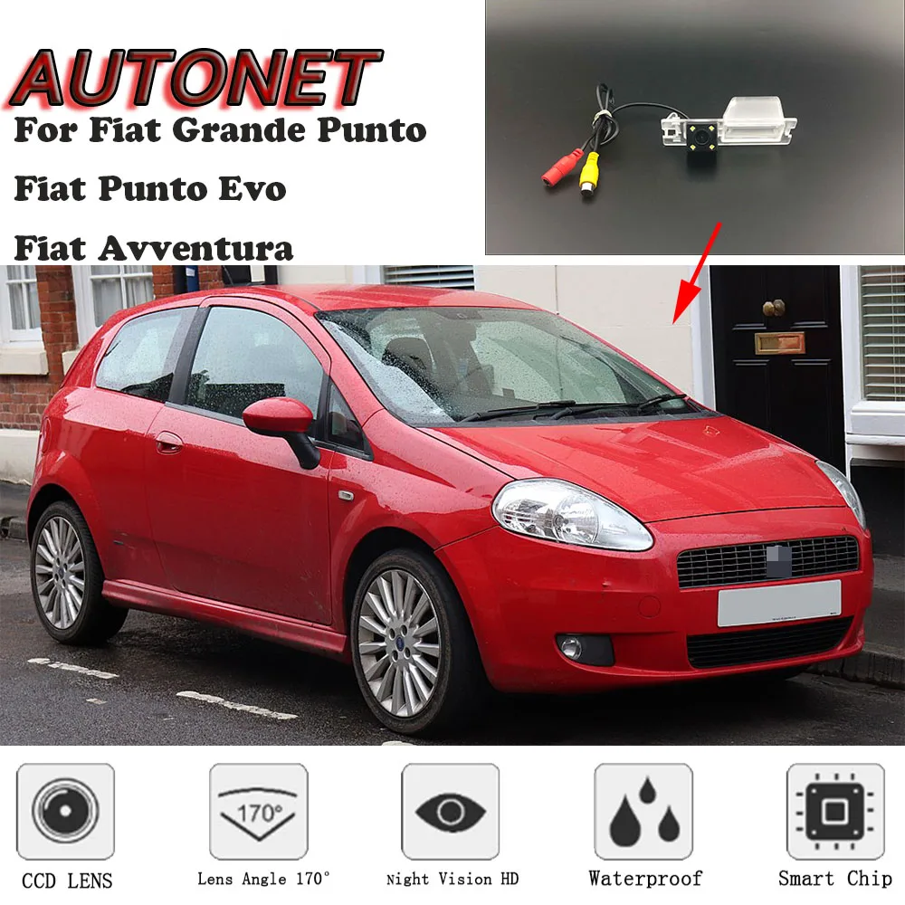 AUTONET HD Night Vision Backup Rear View camera For Fiat Grande Punto ...