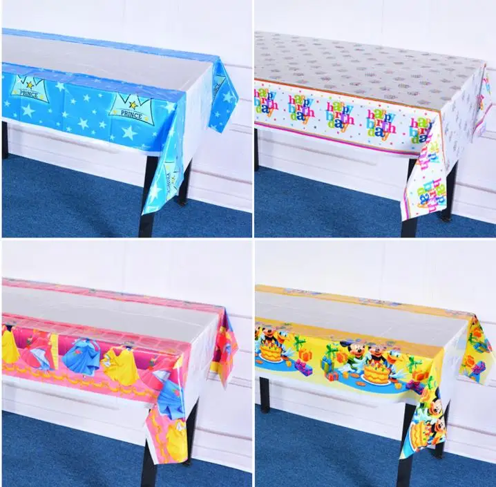 Children birthday party cartoon table cloth kids girl boy Princess PVC ...