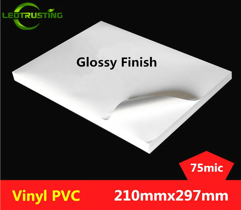 50 Sheets A4 Size 210mmx297mm Vinyl Pvc Sticker Glossy & Matt White ...