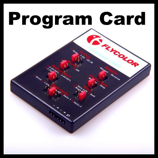 Flycolor Speed Control Esc Program Card For Rc Helicopter Airplane ...