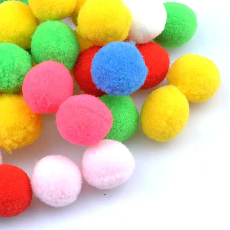 50PCs-Multi-Color-Pompom-Ball-Round-20mm-DIY-Crafts-Soft-Pom-Poms ...