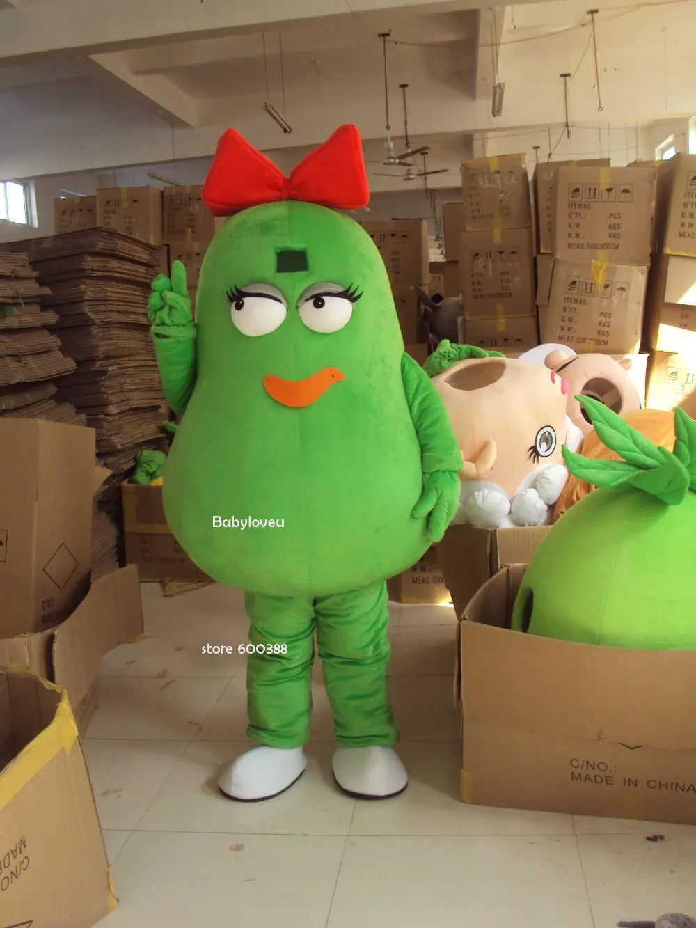 High quality Adult size Cartoon Mascot Costume green germ bacterium ...