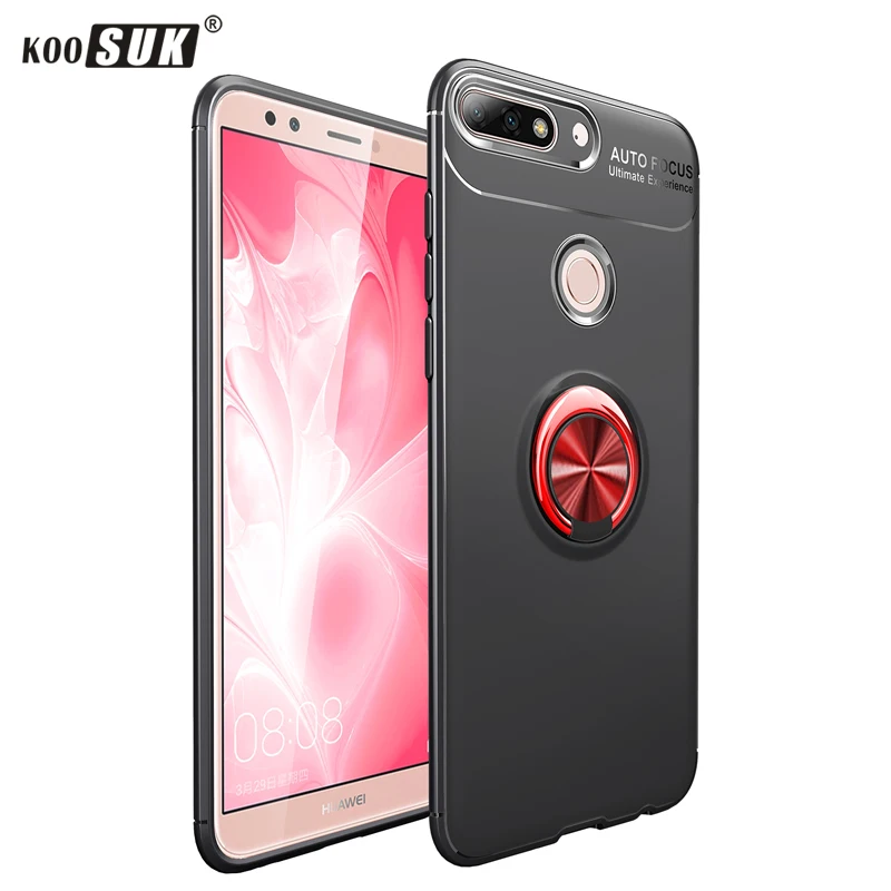 Huawei Y7 Prime 2018 5.99inch Finger Ring Case Ultra Thin Soft Phone ...