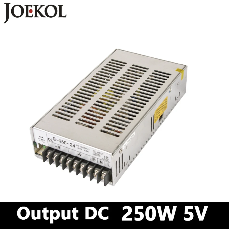 Switching Power Supply 250W 5v 50A,Single Output Ac Dc Power Supply For ...