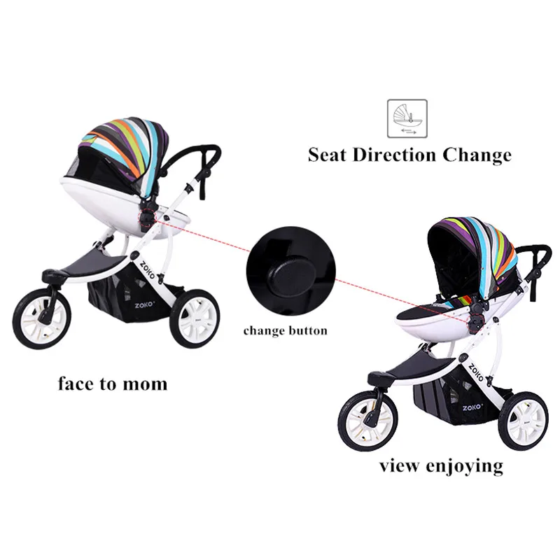 High Landscape Fashion 3-wheel Baby Stroller, Bidirection&Folding ...