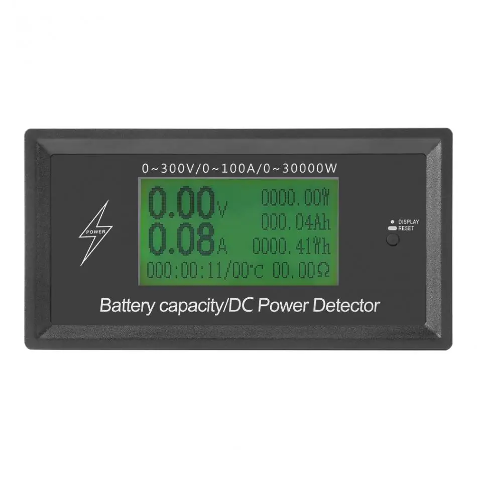 Digital Voltmeter Ammeter Voltage Meter Battery Capacity DC 300V/100A 0 ...