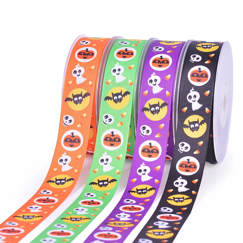 New-sales-10yards-1-25-mm-Happy-Halloween-ribbon-pattern-printed ...