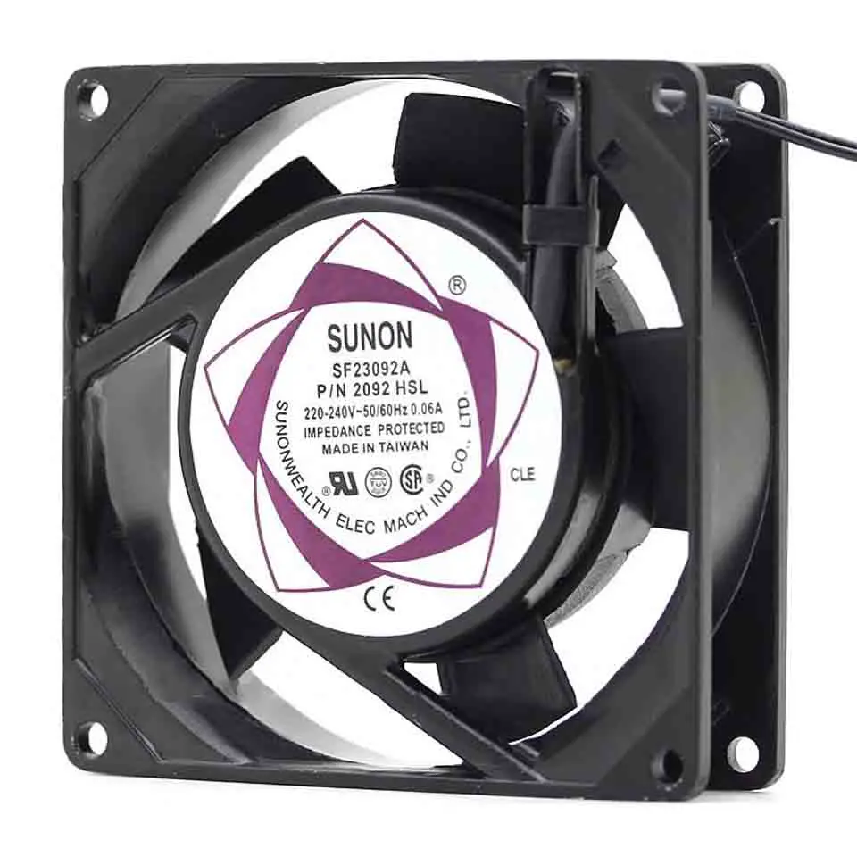 Sunon용 냉각 AC 팬 섀시 SF23092A 2092HSL 9225 220V, 92mm 13W 36CFM 37Db|ac fan|sunon sf23092aac ...