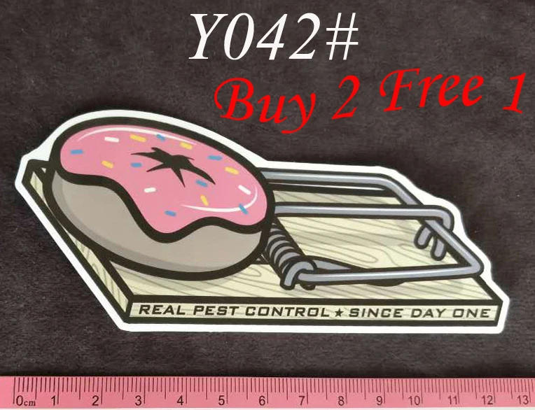 Y042# real pest control since day one PVC Big Sticker Home Decor Fridge ...