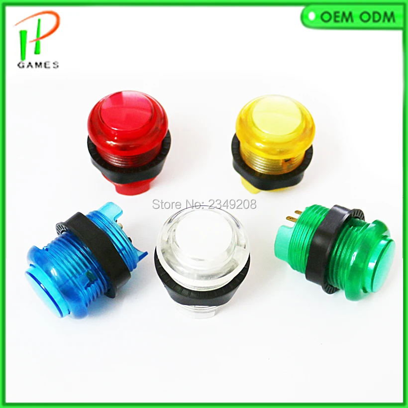 10pcs Arcade HAPP Style 5V Round Lit Illuminated Push Button Screw in ...